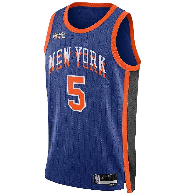 Nova Regata Basquete NBA New York Knicks Quickley 5 Edição Jogador Sil ...