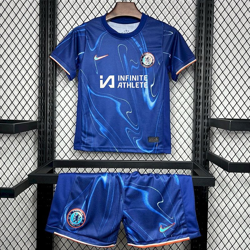 Novo Kit Infantil Chelsea 1 Camisa e Short 2024 / 2025 - 021 Sport ...