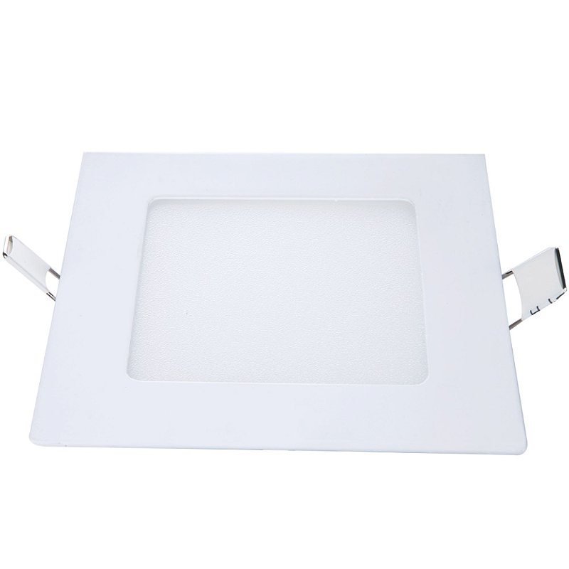 Luminária Plafon Led Quadrado Embutir Luz Amarela 3000K de 6W até 30W ...
