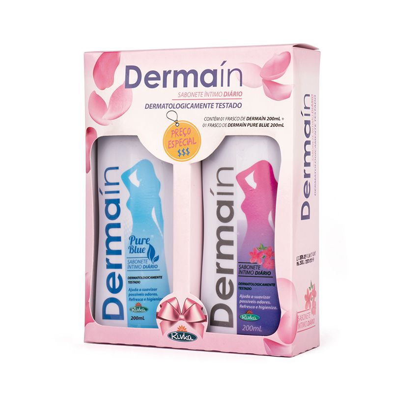 Pack - Sabonete Íntimo Dermaín Blue + Sabonete Íntimo Dermaín Rose ...