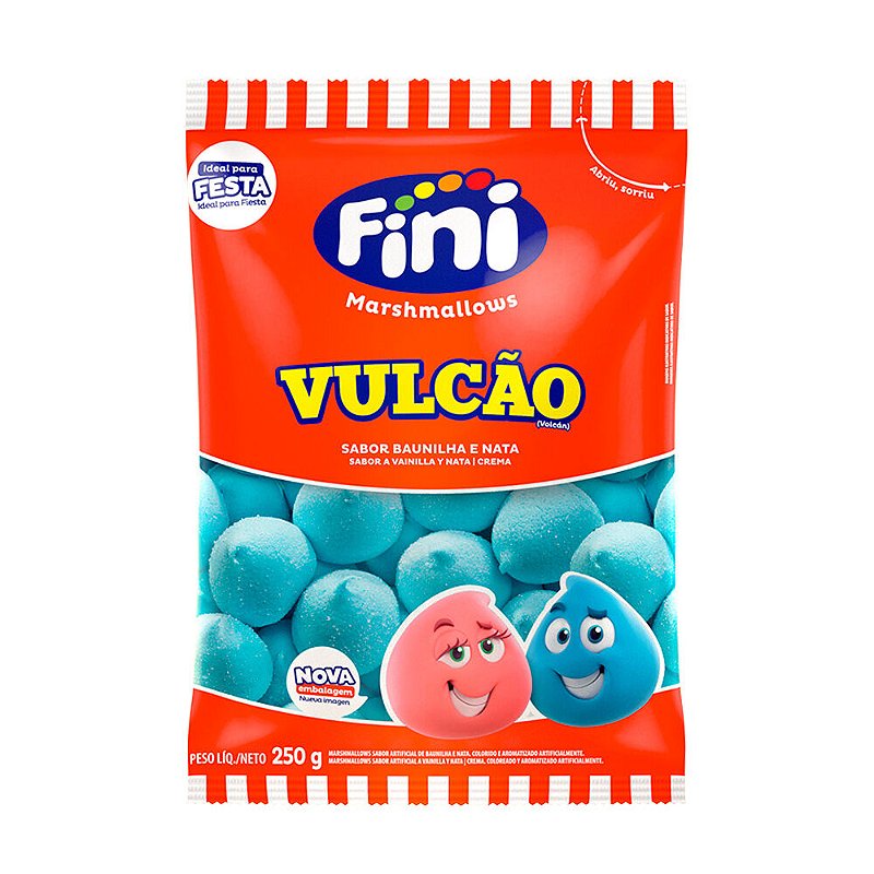 Marsmallow Fini Vulcão Azul - 250 gramas - Alegra Festa - Artigos para ...