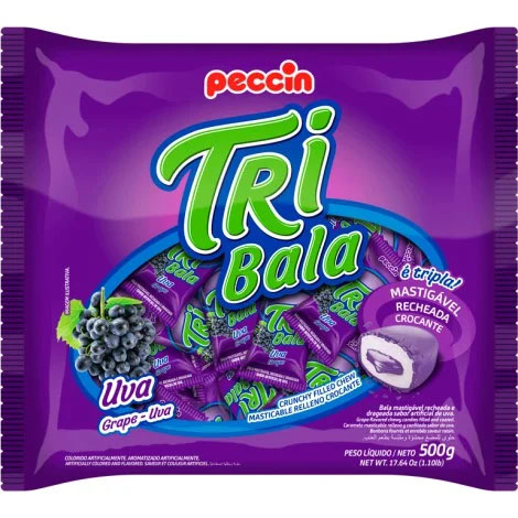 Bala Recheada Tri Bala Sabor Uva - 500g - Alegra Festa - Artigos para ...