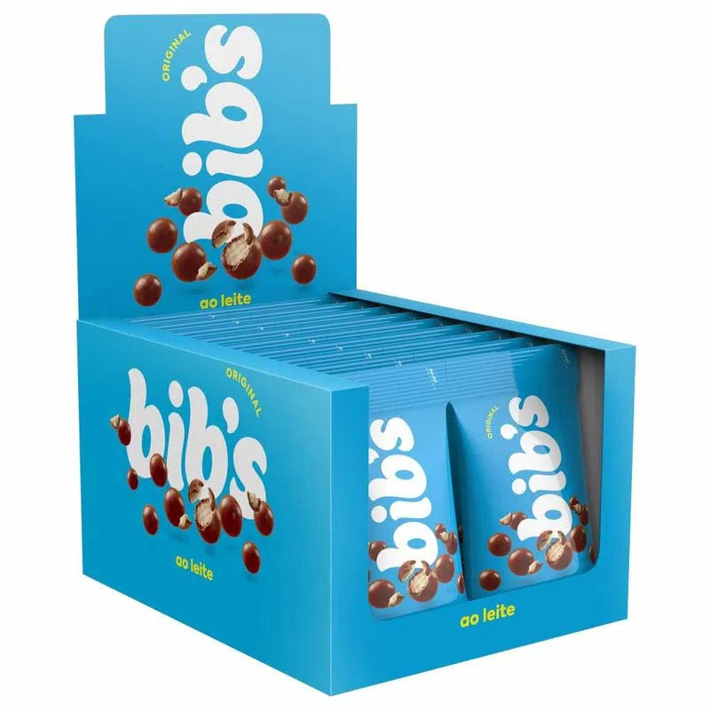 Chocolate Bibs Original Ao Leite Crocante 40g - 18 unidades - Alegra Festa - Artigos para Festas