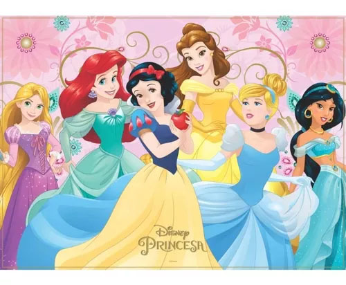 Painel em TNT Princesas Disney - 1,40m - Alegra Festa - Artigos para Festas