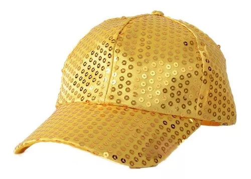 Boné Dourado Brilhante Adulto c/ Lantejoulas - Alegra Festa - Artigos ...