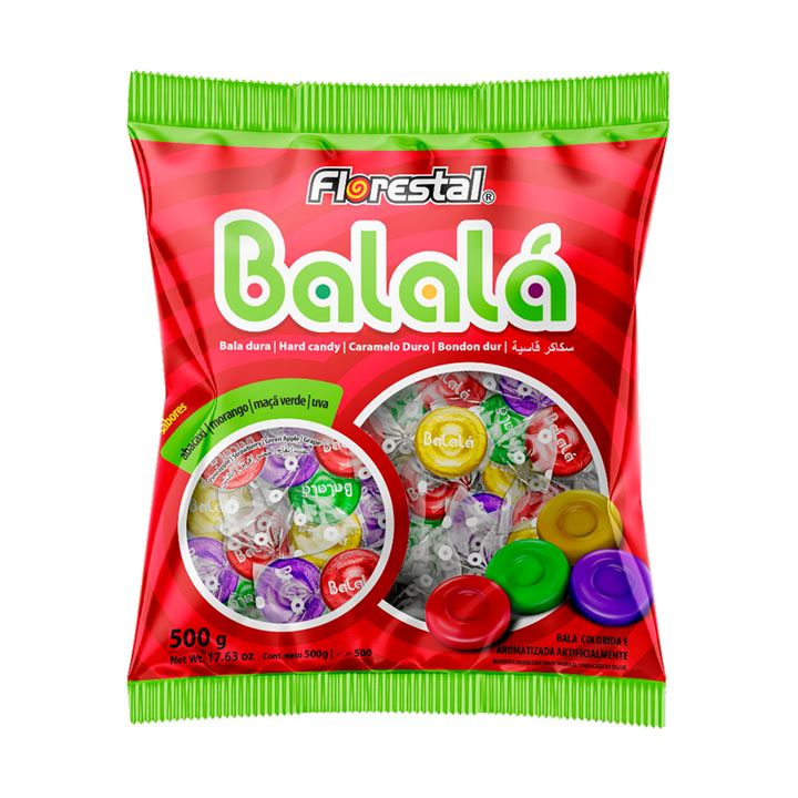 Bala Balalá Sortida - Pacote 500g - Alegra Festa - Artigos para Festas
