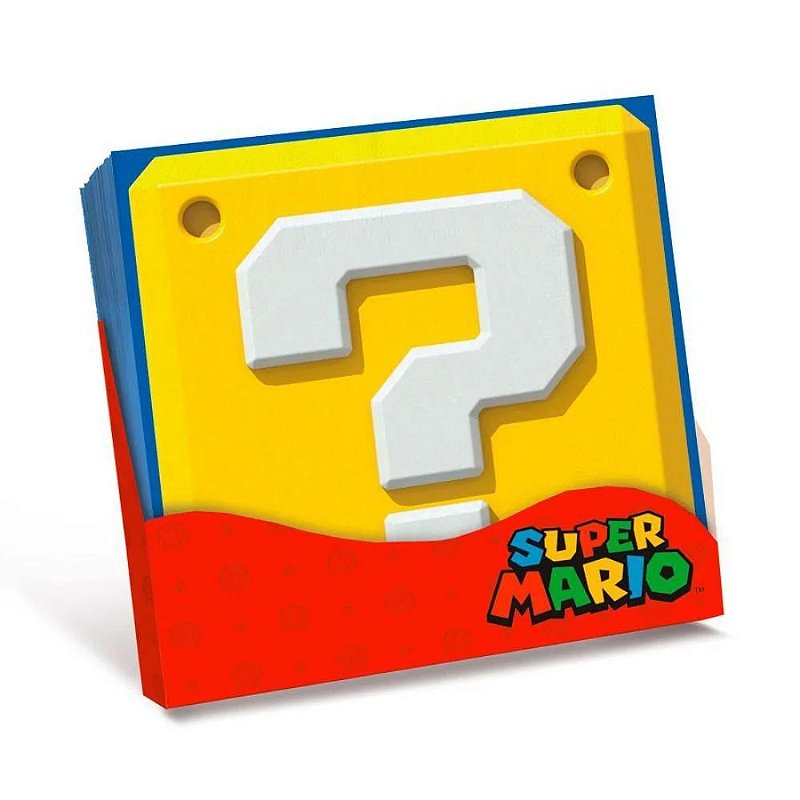 Guardanapos De Papel Festa Super Mario Jogo 25X25Cm - 20 Unidades ...