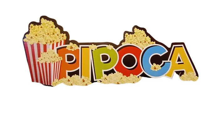 Placa Decorativa Sinalização Barraca da Pipoca - 48cm x 24cm - Alegra ...