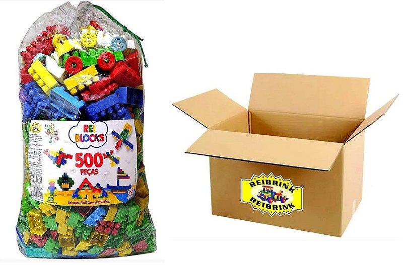 BLOCOS DE MONTAR 500 PEÇAS ATACADO - Rei Blocks Store