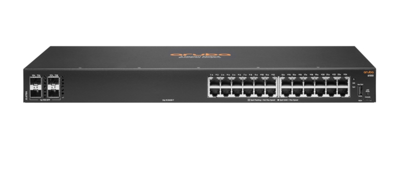 Switch Aruba 6100 24 Portas GbE 4 Portas SFP+ JL678A - Lanworks