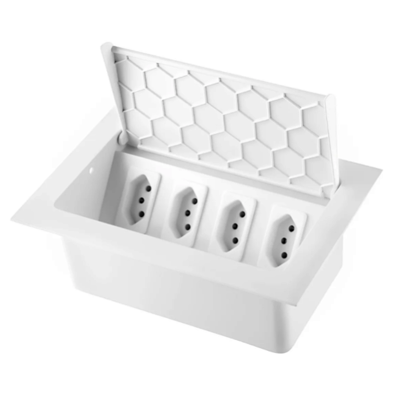 Caixa de embutir tomadas eletricas para movel mesa branca - Comercial ...