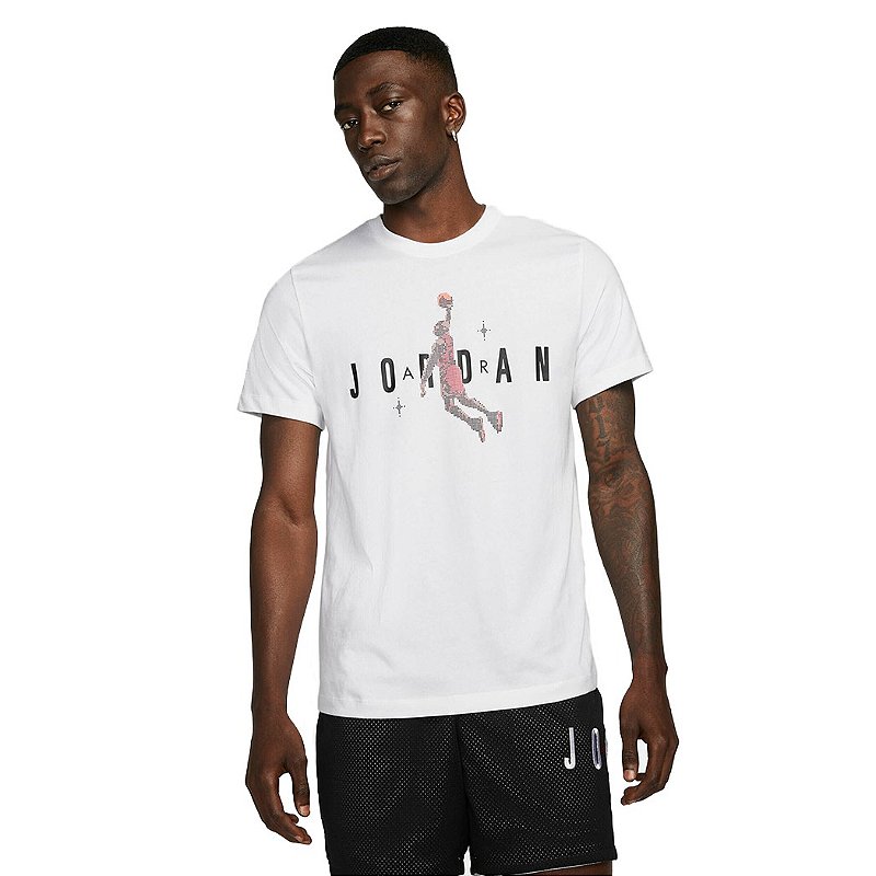 Camiseta Nike Air Jordan Pixel Branca - Top Store