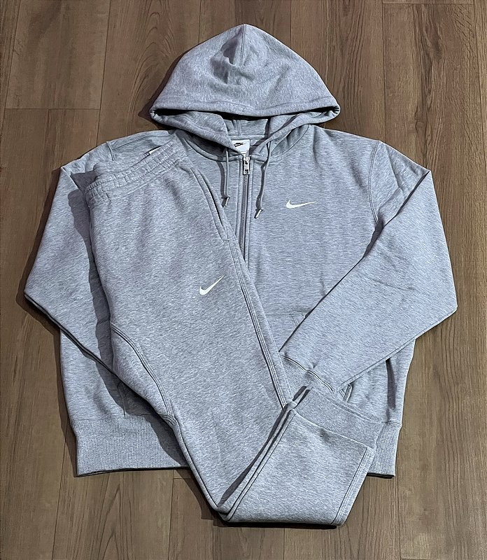 Conjunto Nike Sportswear Mini Swoosh Cinza - Top Store