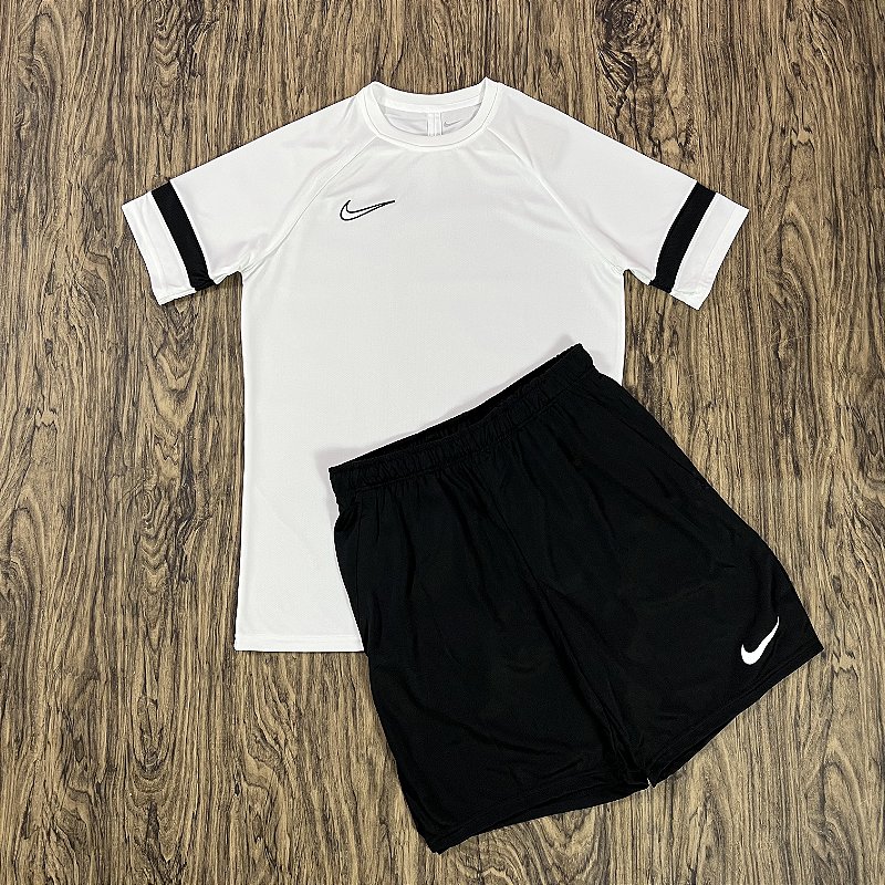 Conjunto Nike Dri-Fit Academy Branco/Preto - Top Store