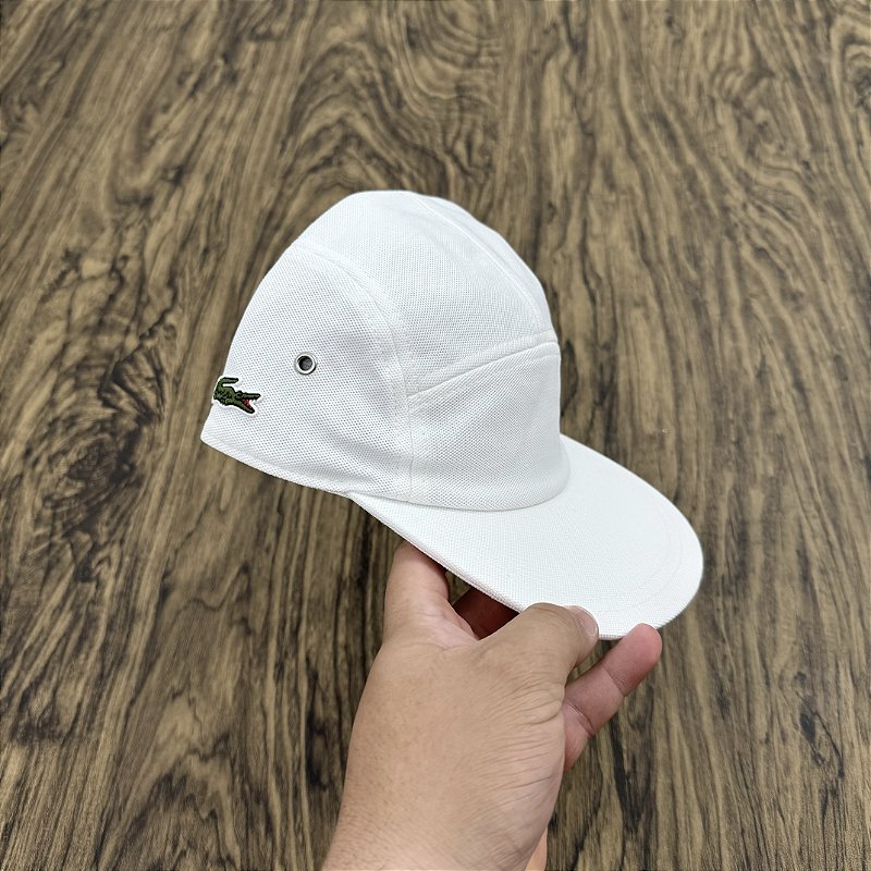 Boné Lacoste Five Panel Branco - Top Store