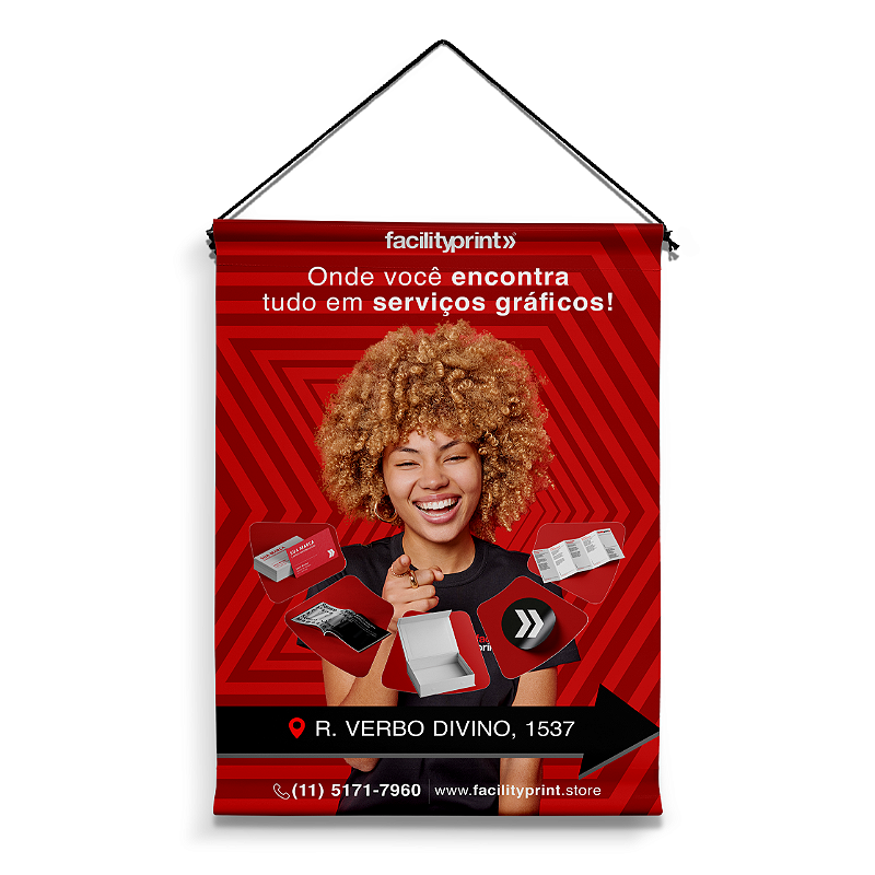 Banner em Lona - Personalizável - Facility Print Soluções Gráficas