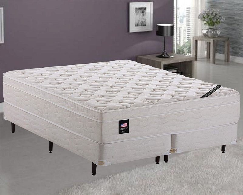 Conjunto Box King (Colchão Simmons Geocities + Base Box) - :: DF ...