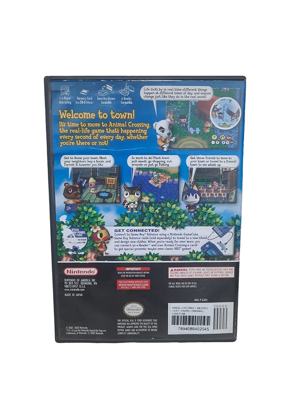 ANIMAL CROSSING + MEMORY CARD - USADO - ORIGINAL - GAMECUBE - World ...