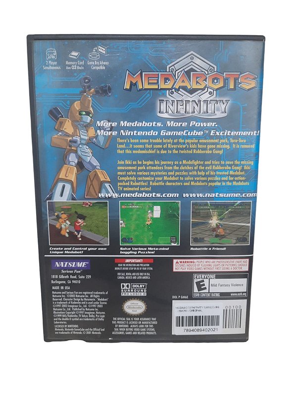 MEDABOTS INFINITY GAMECUBE - USADO - ORIGINAL - World Colecionáveis