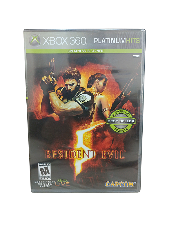 RESIDENT EVIL - 5 - NOVO - XBOX 360 - World Colecionáveis