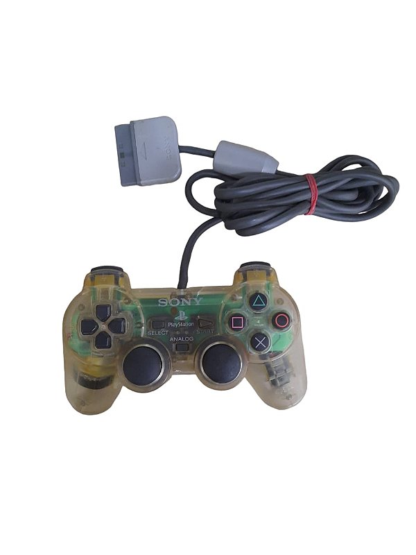 CONTROLE SONY PS1 TRANSLÚCIDO - USADO - World Colecionáveis