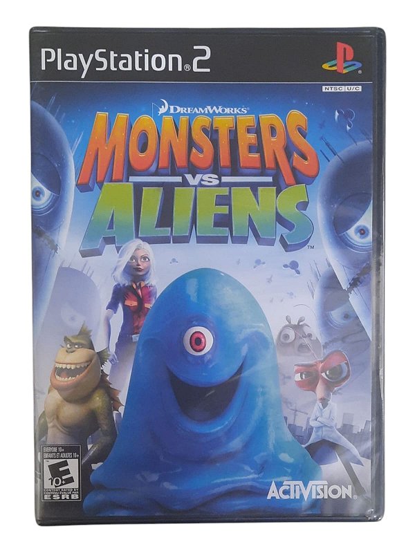 MONSTERS VS ALIENS - NOVO - PS2 - World Colecionáveis