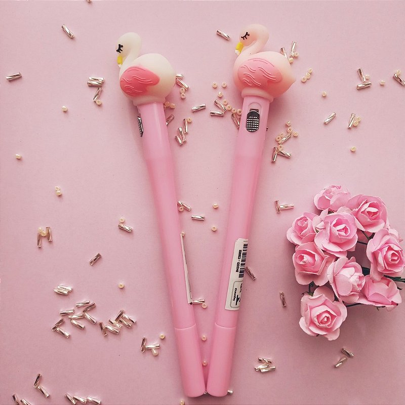 Caneta Esferográfica - Cisne com Luz - Papelaria Spacewalker