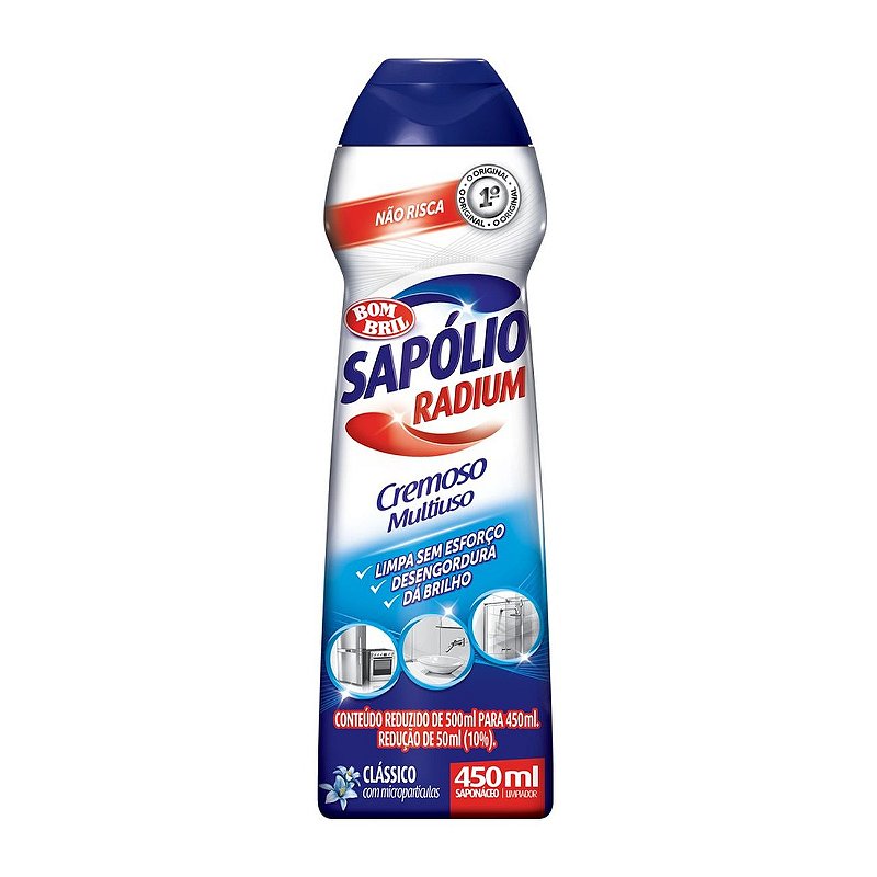 Sapólio Radium Cremoso Clássico 450ml - Bombril - URANO DESCARTAVEIS ...
