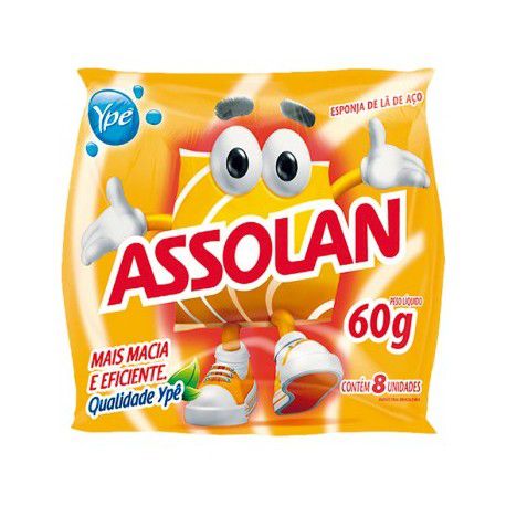 Esponja de lã de aço Assolan 8 Unidades - URANO DESCARTAVEIS | PRODUTOS ...