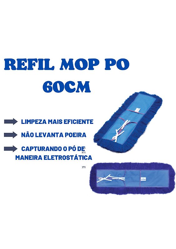 Refil mop pó 60 cm - URANO DESCARTAVEIS | PRODUTOS DE LIMPEZA E ...