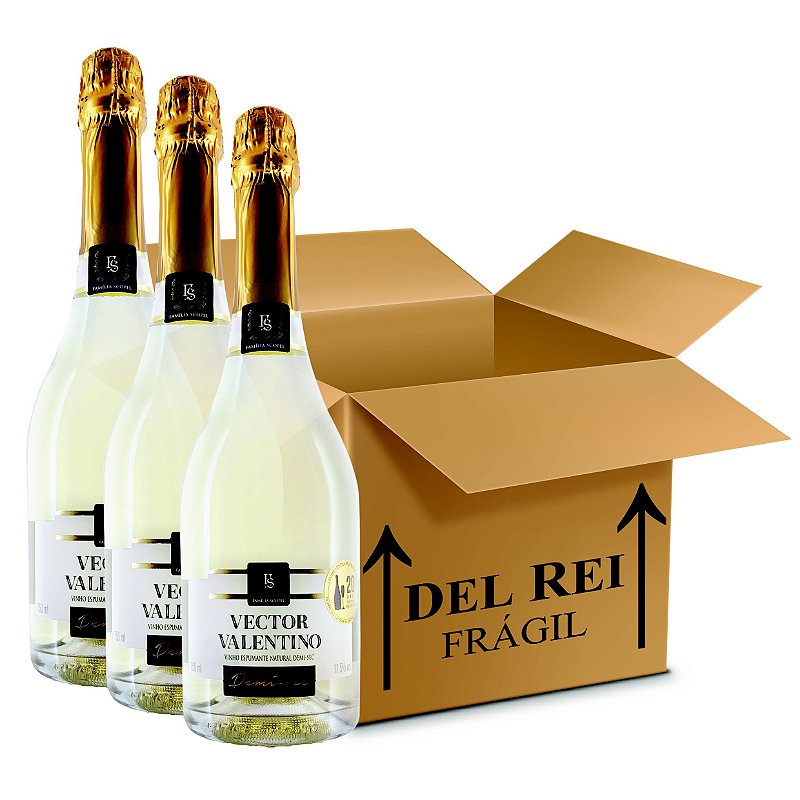 Espumante Demi-Sec Vector Valentino 750ml - Box Com 120 Unidades ...