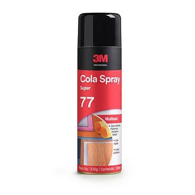 Cola em Spray Super 77 para Isopor, Papel, Cortiça e Espuma 330gr 3M ...