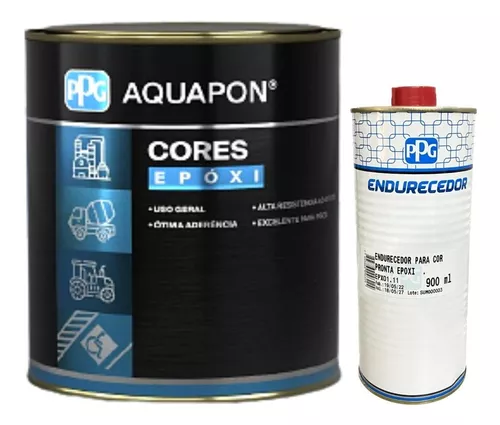 Tinta Epoxi Aquapon PPG Primer Cinza Kit 2,7L + ENDURECE (SELECIONE A ...