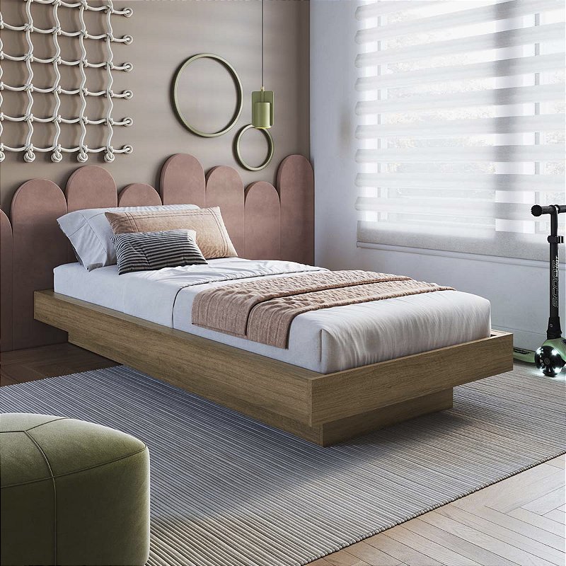 Cama de Solteiro Suspensa para Colchão 80cm/90cms Moderna - ClickCasa ...