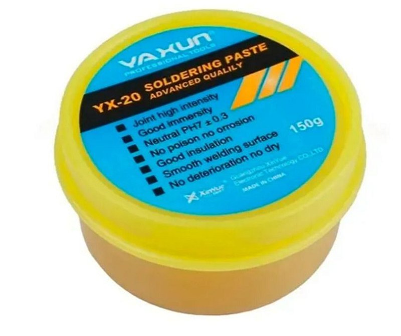 FLUXO DE SOLDA PASTOSO YAXUN YX-20 ORIGINAL - alca cell