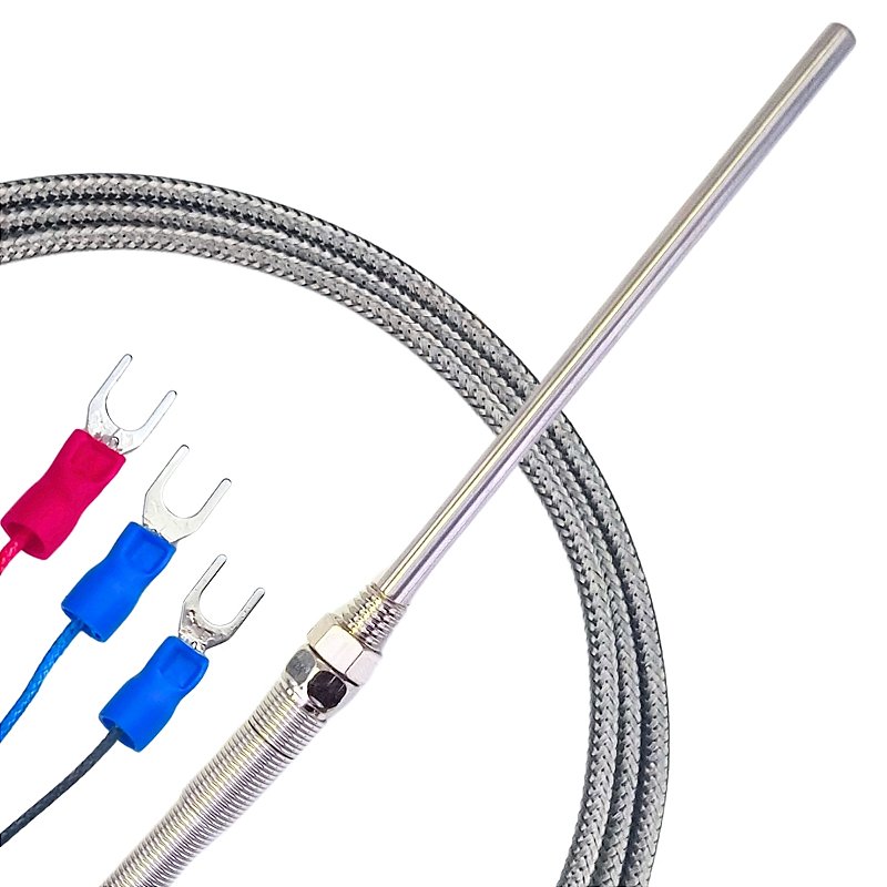 Sensor de Temperatura Termistor PT100 M8x100mm 1 Metro - Safira Tecnologia