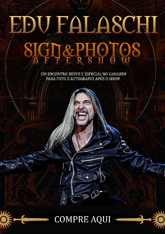 SIGN & PHOTOS Aftershow - Edu Falaschi - Merchandising Oficial