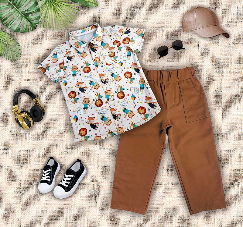 Conjunto "João" - Calça e Camisa - 6 meses a 3 anos MOLDE DIGITAL VIA E ...