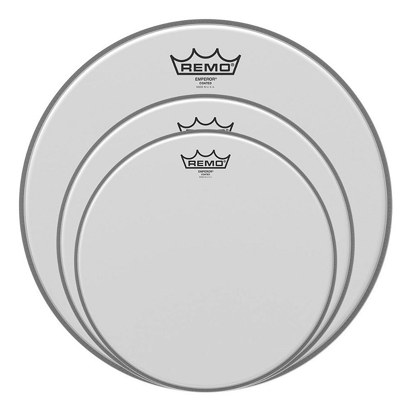 Kit de Peles 16” 13” 12” Porosas para Tons Remo Emperor Coated PP-0952-BE - AudioDriver ...