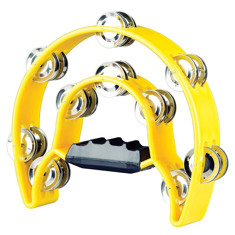 Pandeiro Meia Lua 10 Platinelas Duplas Premium TB-10 Amarelo ...