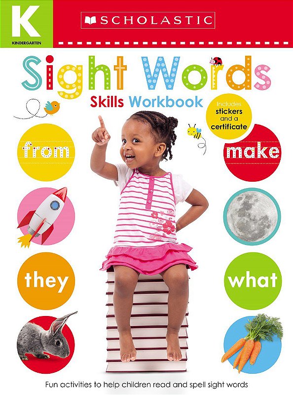 kindergarten skills workbook sight words - Books R Toys