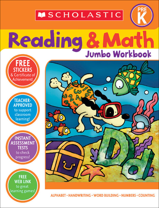 reading and math jumbo workbook grade pre-k - Books R Toys