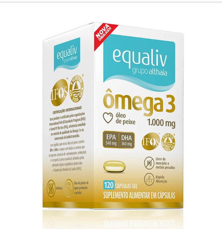 Equaliv - Ômega 3 - 120Caps. - Caribé Nutrição e Saúde