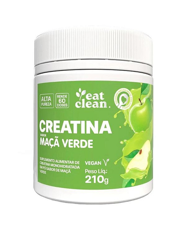 Creatina Monohidratada Sabor Maça Verde 210g - Caribé Nutrição e Saúde