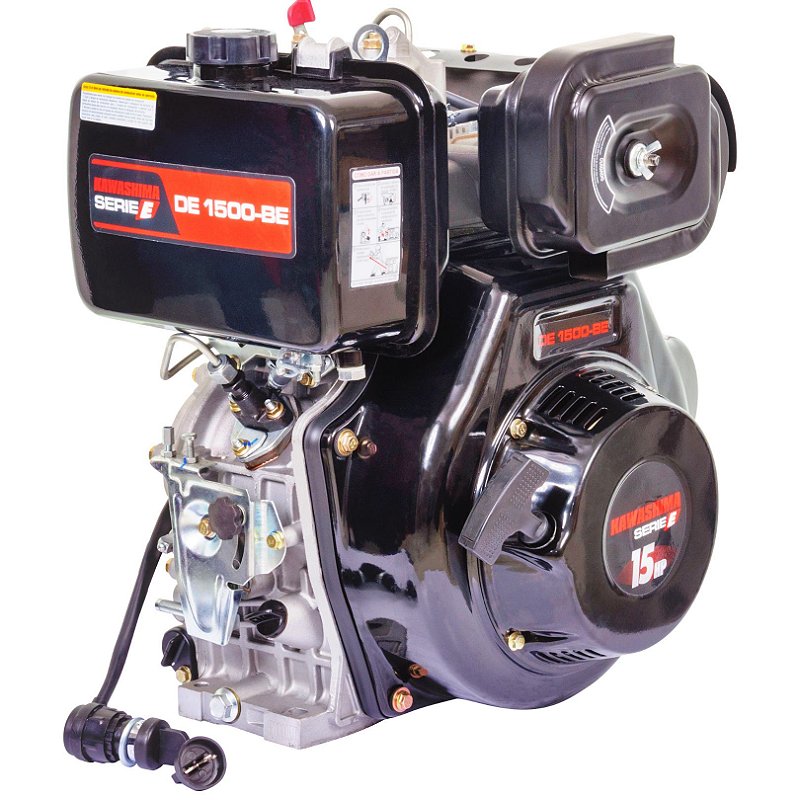 Motor Estacionário Á Diesel Kawashima DE 1500-BE 15HP 531CC - Centro ...