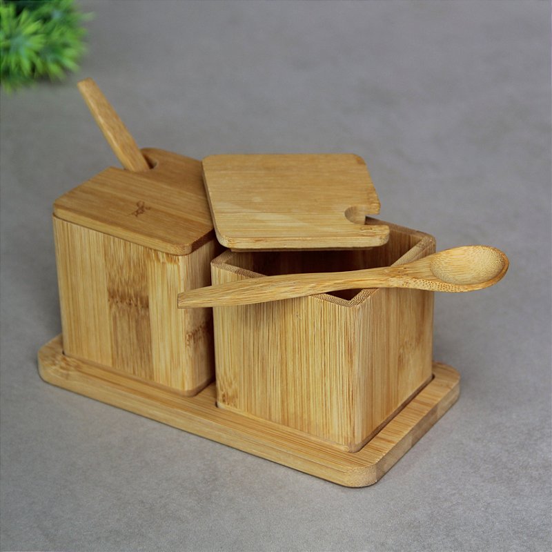 Porta Condimento Duplo Bambu - Yoi - Casa Monte