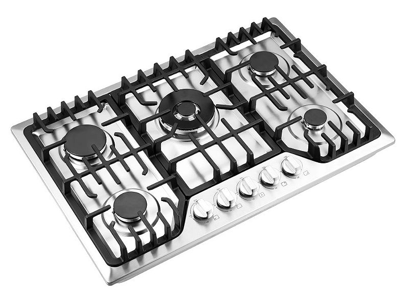 Fogão Cooktop 5 bocas industrial e profissional em aço INOX 304 - TGrill