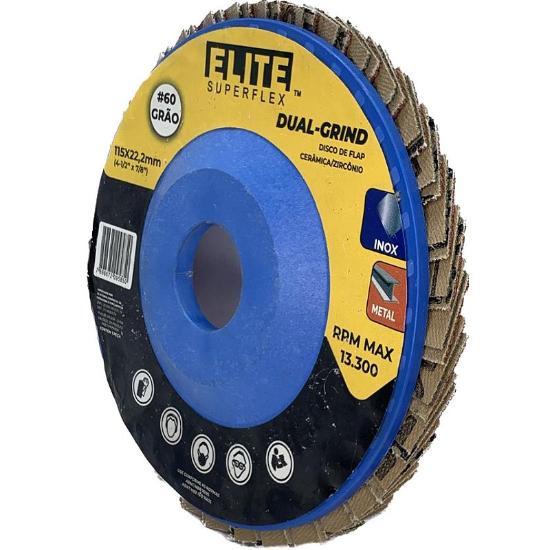 Disco de Flap Dual Grind 115 X 22mm DUAL GRIND 60 ELITE - ABRASHOP ...