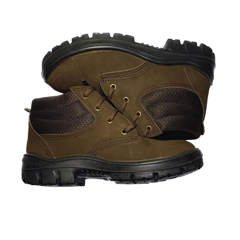 Botina Nobuck Bidensidade c/Bico PVC Marron - ABRASHOP - ABRASHOP - Sua ...