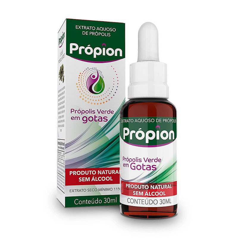 Própion Gotas - Extrato de Própolis Verde 11% (30ml) - Baldoni - Fast Flash